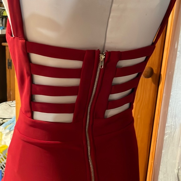 Dresses | Sexy Red Dress With Back Zip Up Detail | Poshmark